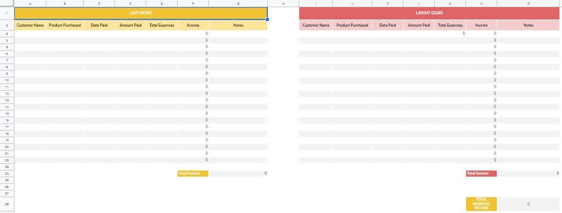 EXCEL SHEET DESIGNING