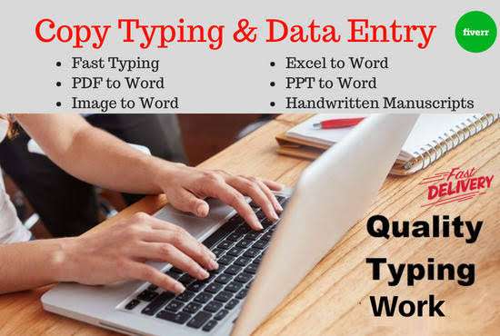 Copy Typing and Data Entry